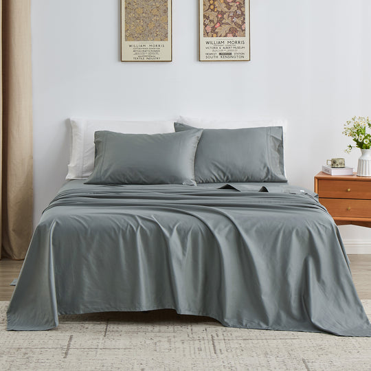 55% Linen + 45% Cotton Blend Fitted Sheet – Simple&Opulence
