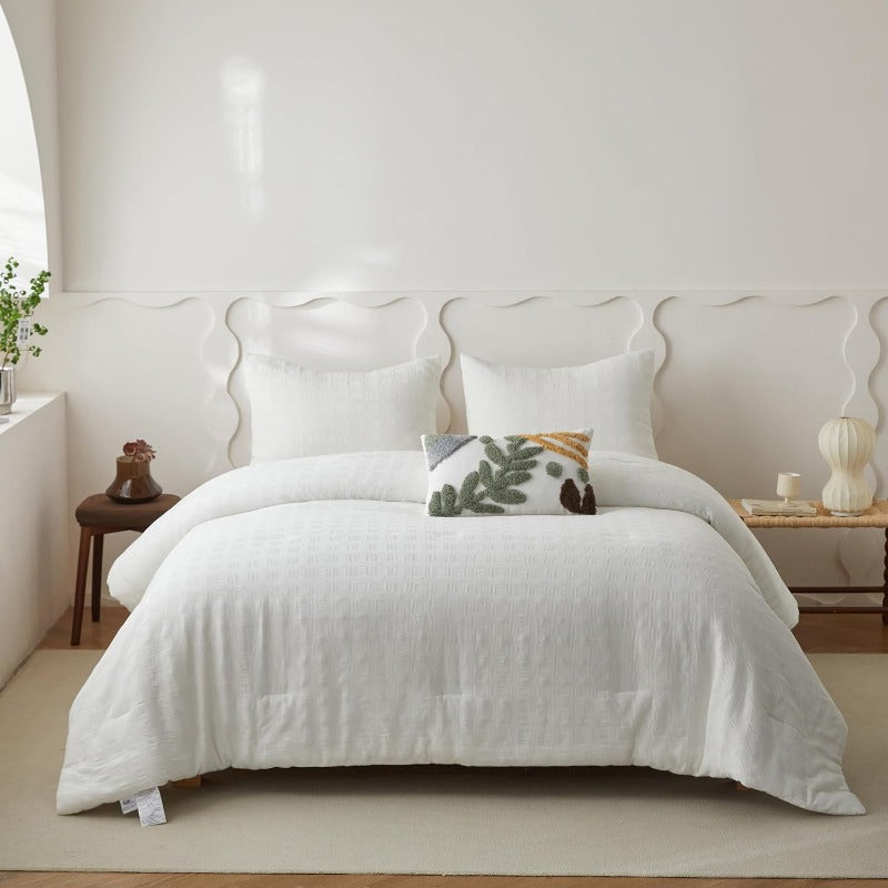 Cotton Waffle Weaving Comforter Set – Simple&Opulence