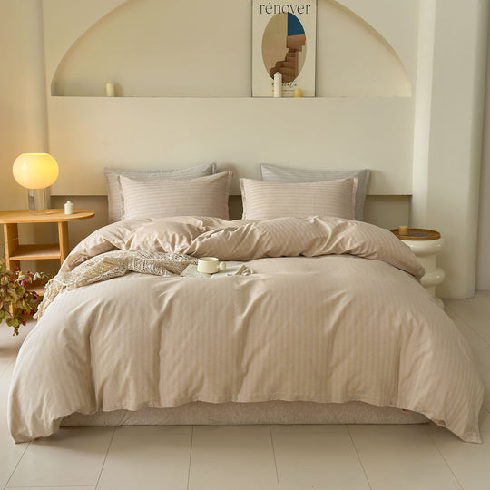 55% Linen + 45% Cotton Blend Fitted Sheet – Simple&Opulence