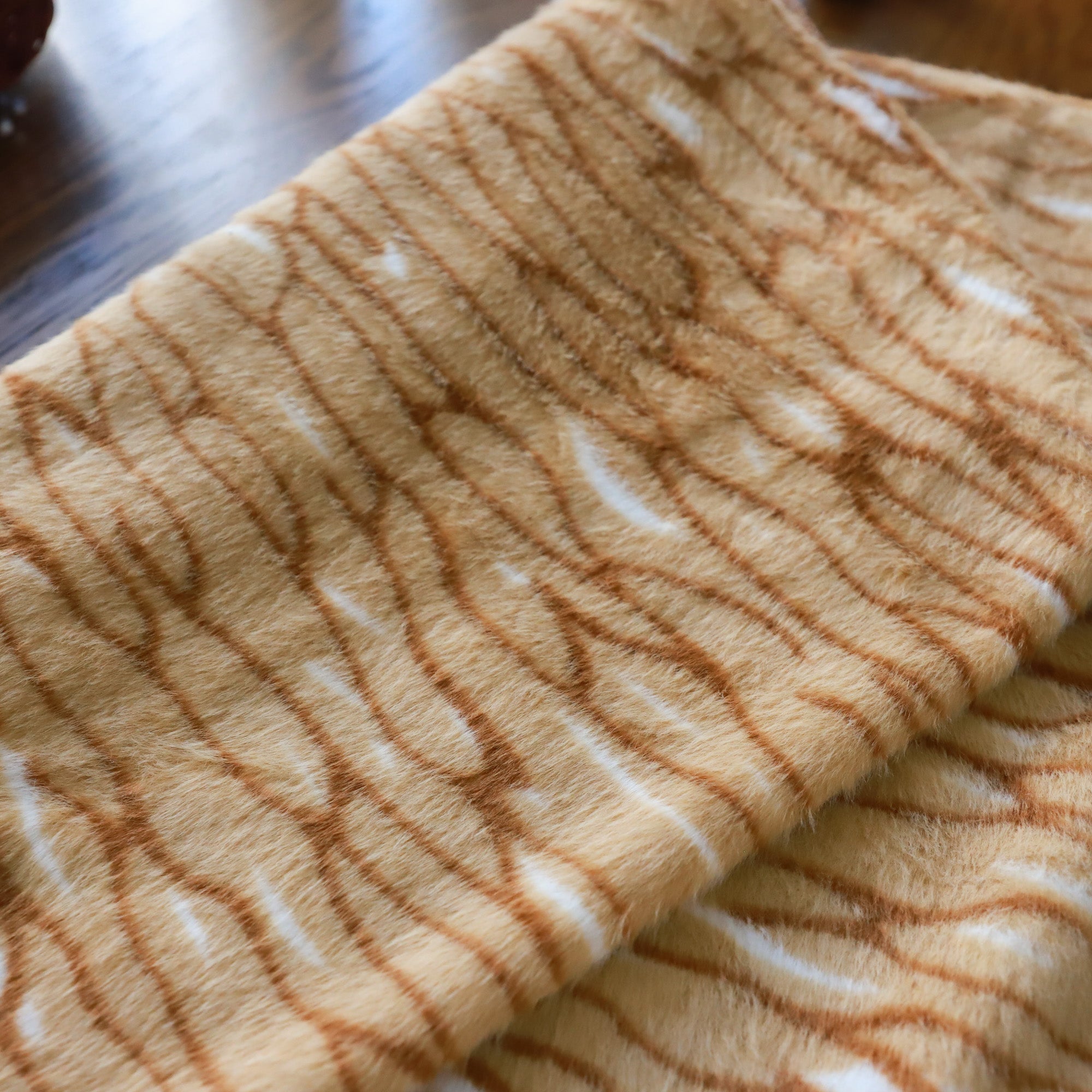 Faux Fur Fabric by the Yard Cat Pattern | Short Pile Mink Fleece Faux ...